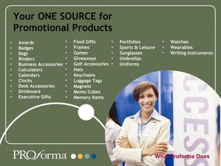 Proforma One Source Infinite Resources | PPT