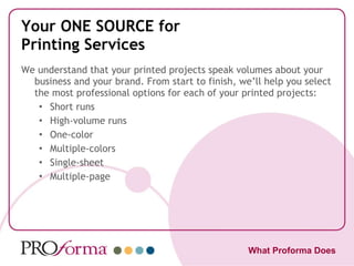 Proforma One Source Infinite Resources | PPT