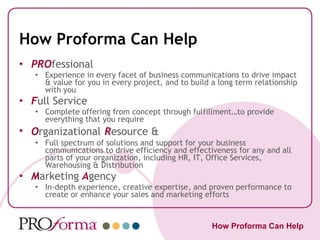Proforma One Source Infinite Resources | PPT