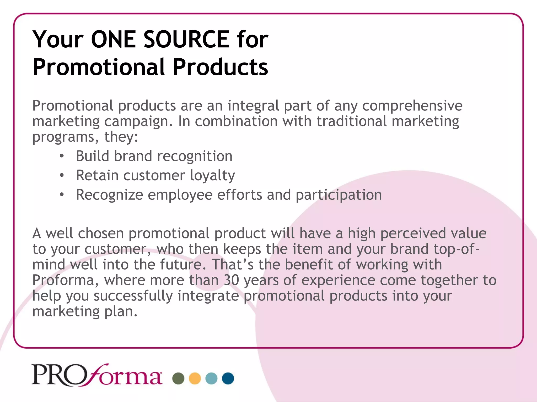 Proforma Overview | PPT