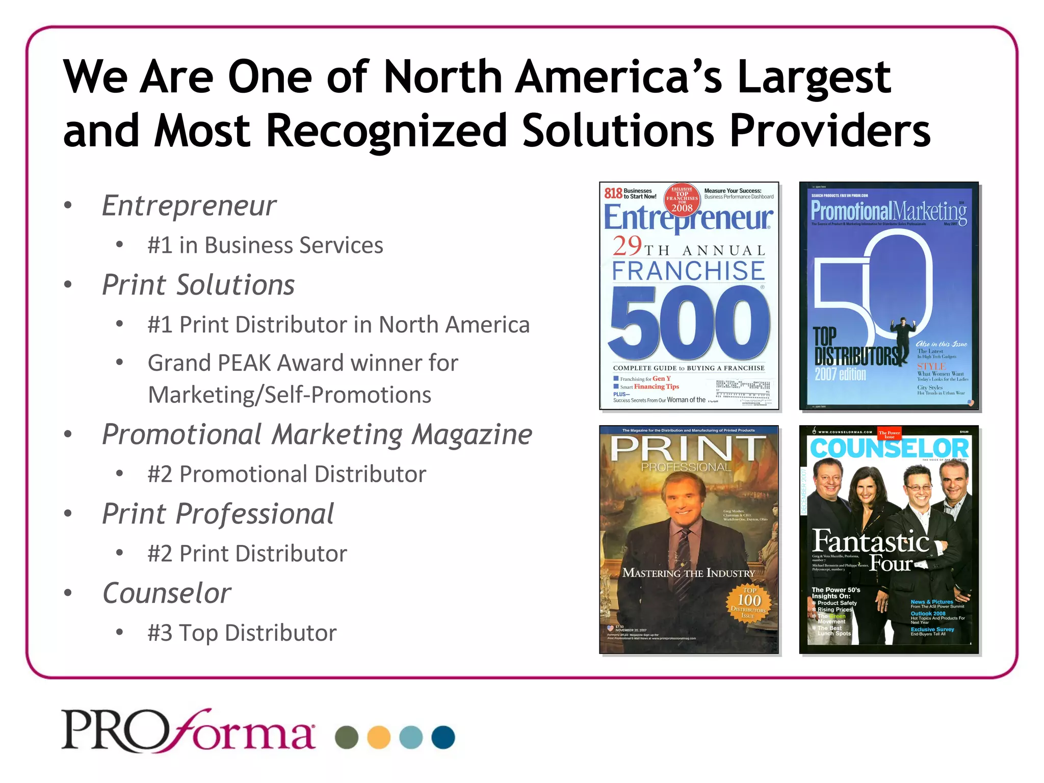 Proforma Overview | PPT