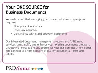 Proforma Overview | PPT