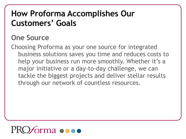 Proforma Overview | PPT