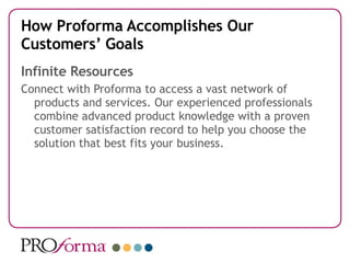 Proforma Overview | PPT