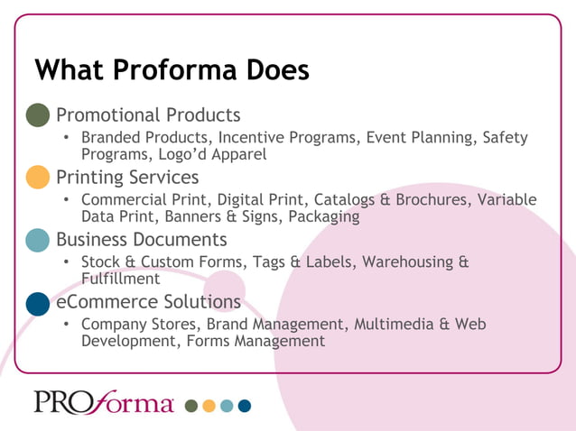 Proforma Overview | PPT