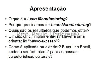 Prof Paulo Lindgren Apresentacao Lean Embraer X Boeing Produfat 2008 | PPT
