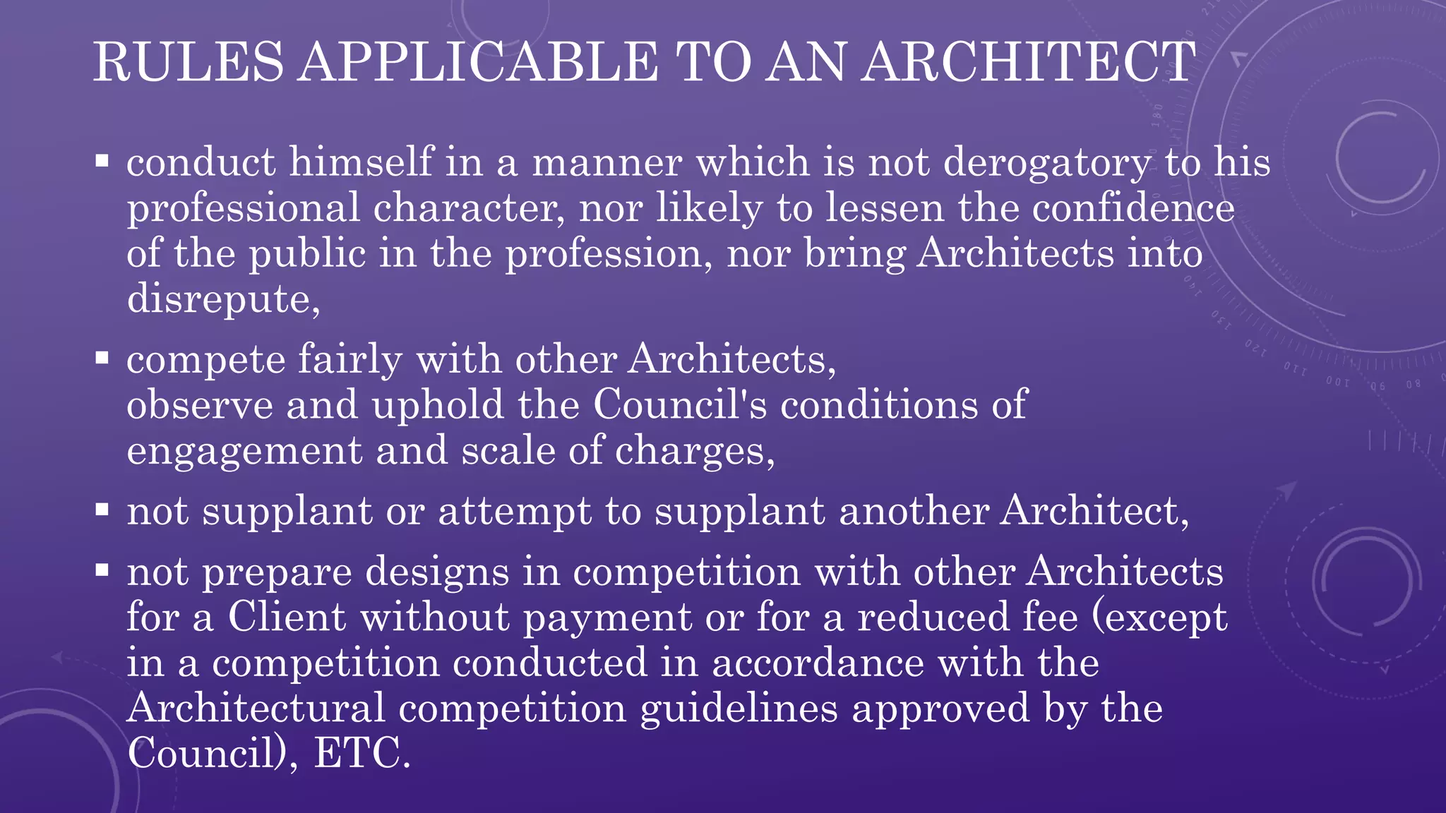 ARCHITECT'S ACT 1972 | PPTX