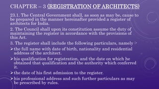 ARCHITECT'S ACT 1972 | PPTX