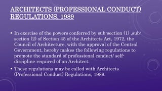 ARCHITECT'S ACT 1972 | PPTX