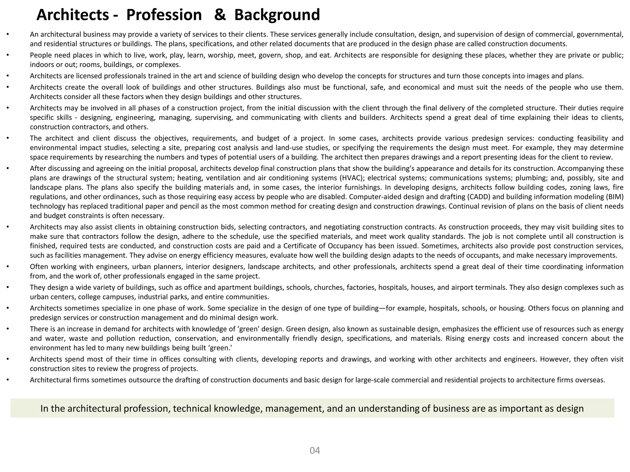 Architecture Professional practice | PPTX