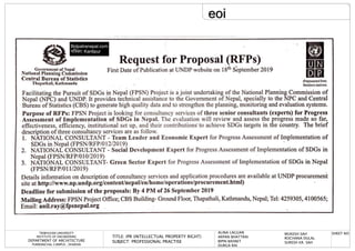 TERMS OF REFERENCE, EOI AND REQUEST FOR PURPOSALS | PPT