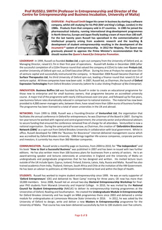 Prof russell smith career summary 2017 | PDF