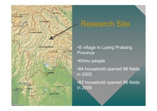 Mapping a full cycle of swidden cultivation in the mountains of Myanmar ...