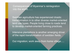 Mapping a full cycle of swidden cultivation in the mountains of Myanmar ...
