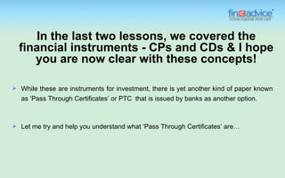 Pass Through Certificates | PPT