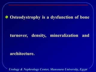 Prof sobh renal osteodystrophy | PPT