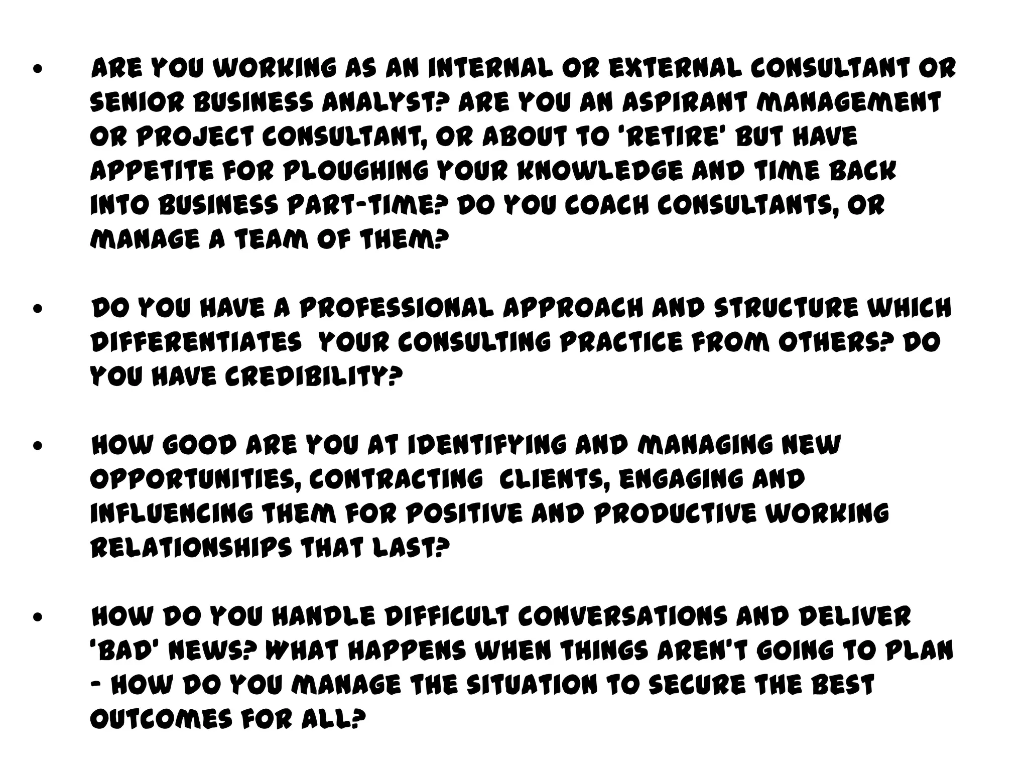 Principles of Professional Consulting Course | PPTX