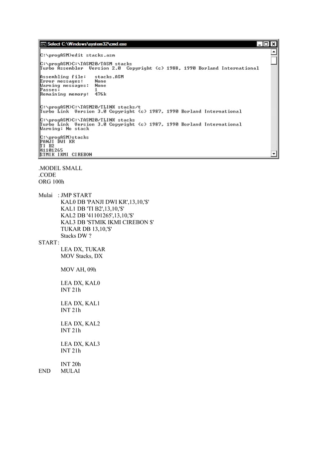 Prog assmbler-string | PDF