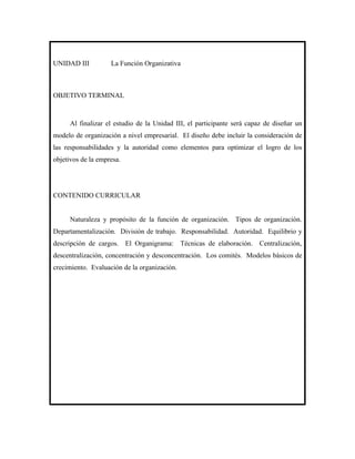 Prog. introducción a la administración. (ciclo general) | DOC
