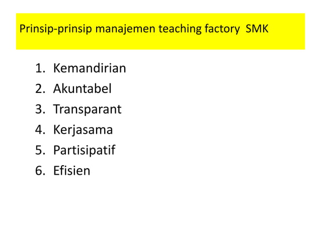 Program Teaching Factory SMK | PPTX