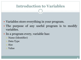 Fundamentals of Programming Chapter 4 | PPT