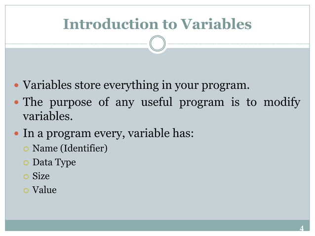 Fundamentals of Programming Chapter 4 | PPT