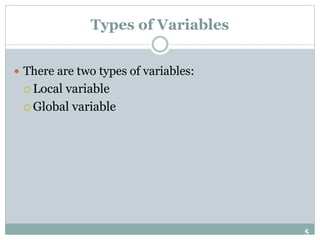 Fundamentals of Programming Chapter 4 | PPT