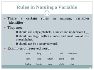 Fundamentals of Programming Chapter 4 | PPT