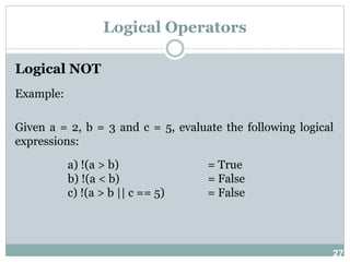 Fundamentals of Programming Chapter 5 | PPT