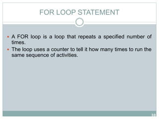Fundamentals of Programming Chapter 7 | PPT