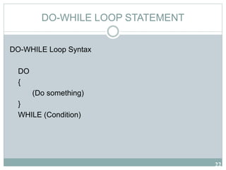 Fundamentals of Programming Chapter 7 | PPT