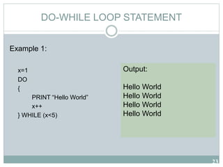 Fundamentals of Programming Chapter 7 | PPT