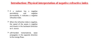 Metamaterial absorber and sensing mechanism | PPTX