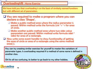 Progamming Primer Polymorphism (Method Overloading) VB | PPTX | Web Development | Internet