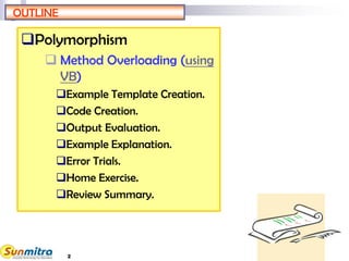 Progamming Primer Polymorphism (Method Overloading) VB | PPTX | Web Development | Internet