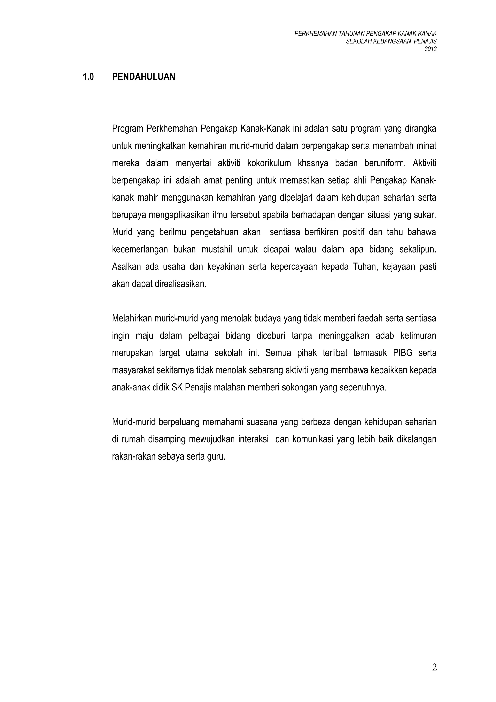 Program Perkhemahan Kanak-kanak | DOC