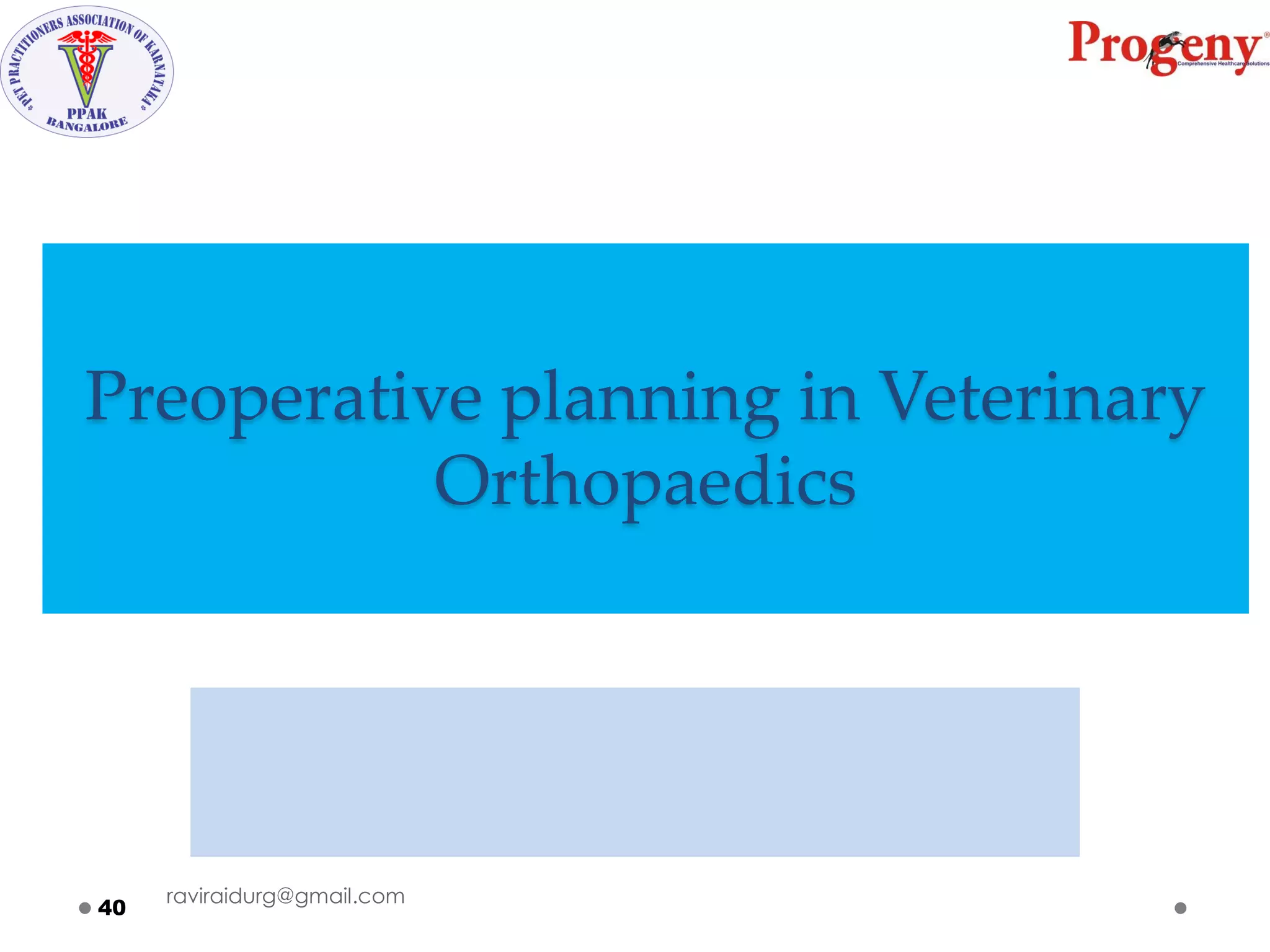 Preoperative planning in veterinary orthopaedics | PDF