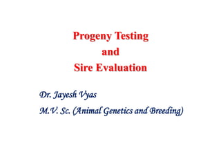 Progeny testing | PPTX