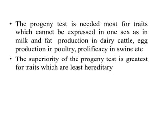 Progeny testing | PPTX