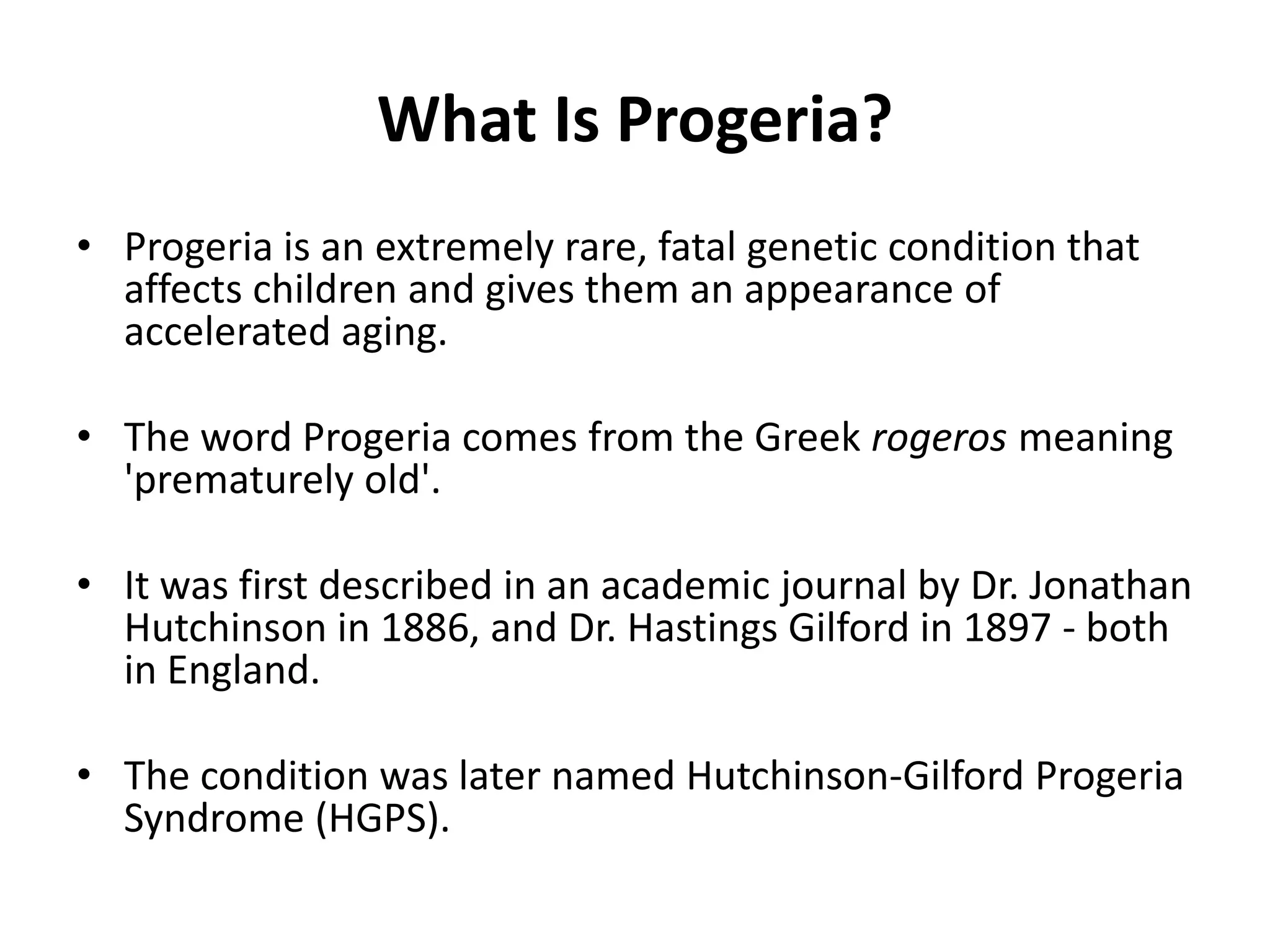 Progeria | PPTX