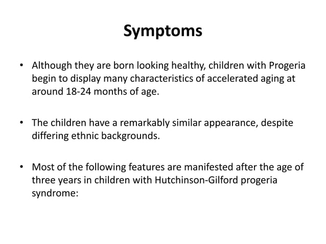 Progeria | PPTX | Genetics | Science