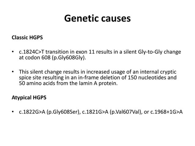 Progeria | PPTX | Genetics | Science