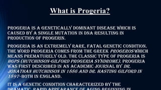 Progeria | PPTX | Genetics | Science