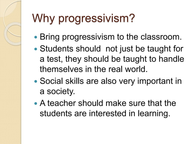 philosophy of education, progressivism | PPTX