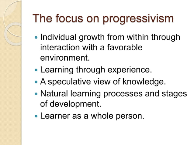 philosophy of education, progressivism | PPTX