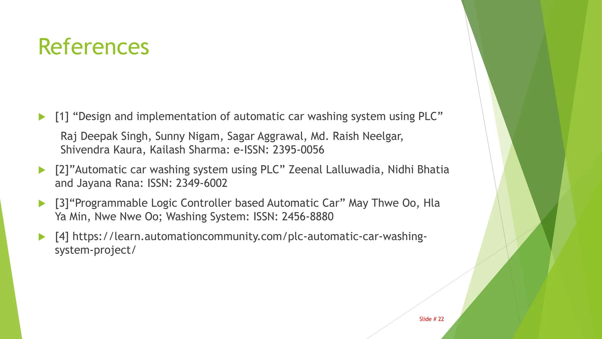 Progess presentation 195.pptx of Automatic car wash system using PLC | PPTX