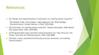 Progess presentation 195.pptx of Automatic car wash system using PLC | PPTX
