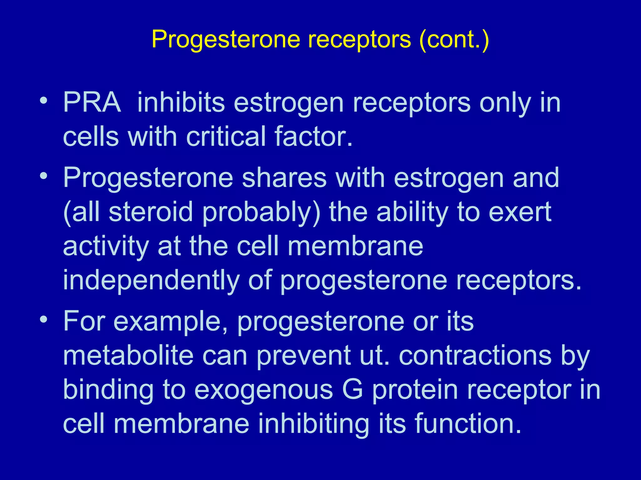 Progesterone, new values in clinical practice | PPT