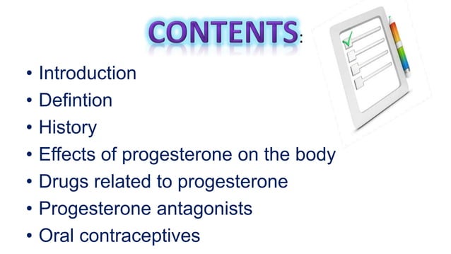 Progesterone and related drugs | PPT