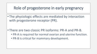 Progesterone and reproduction: Concepts | PPTX